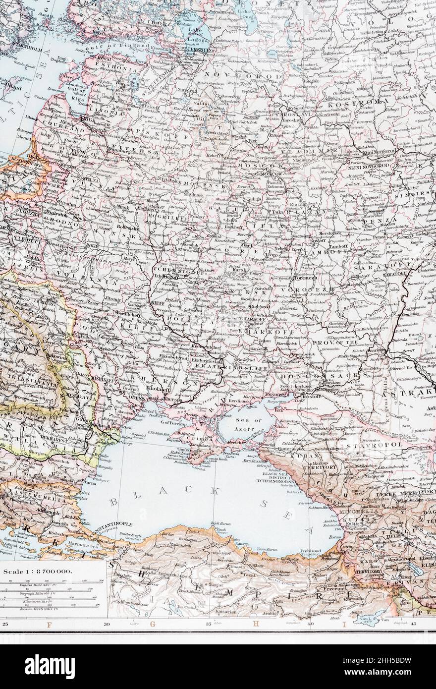 Old russian map hi-res stock photography and images - Alamy