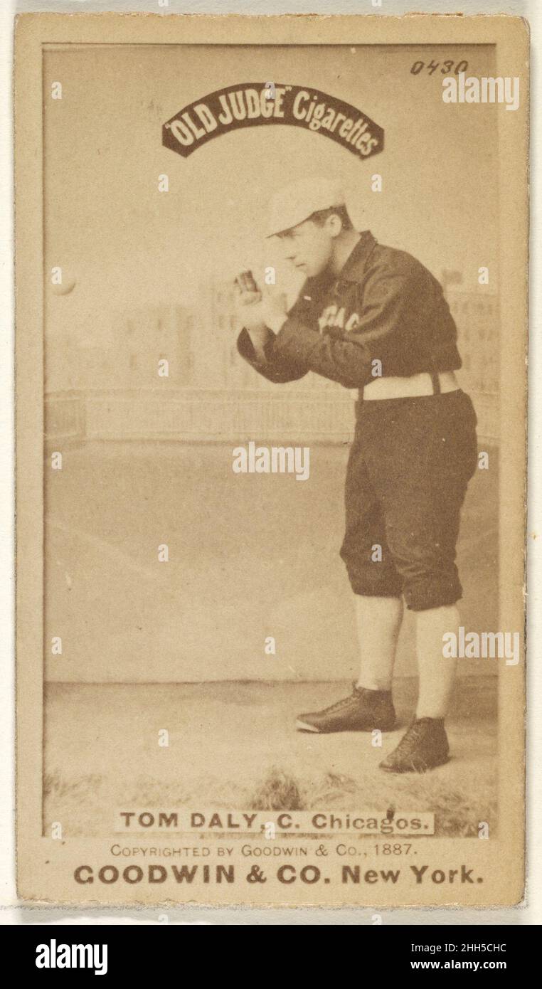 Tom Daly, Catcher, Chicago, from the Old Judge series (N172) for Old ...