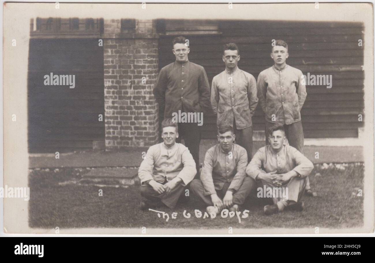 'The 6 Bad Boys': 6 young man posing in the early 20th century Stock ...