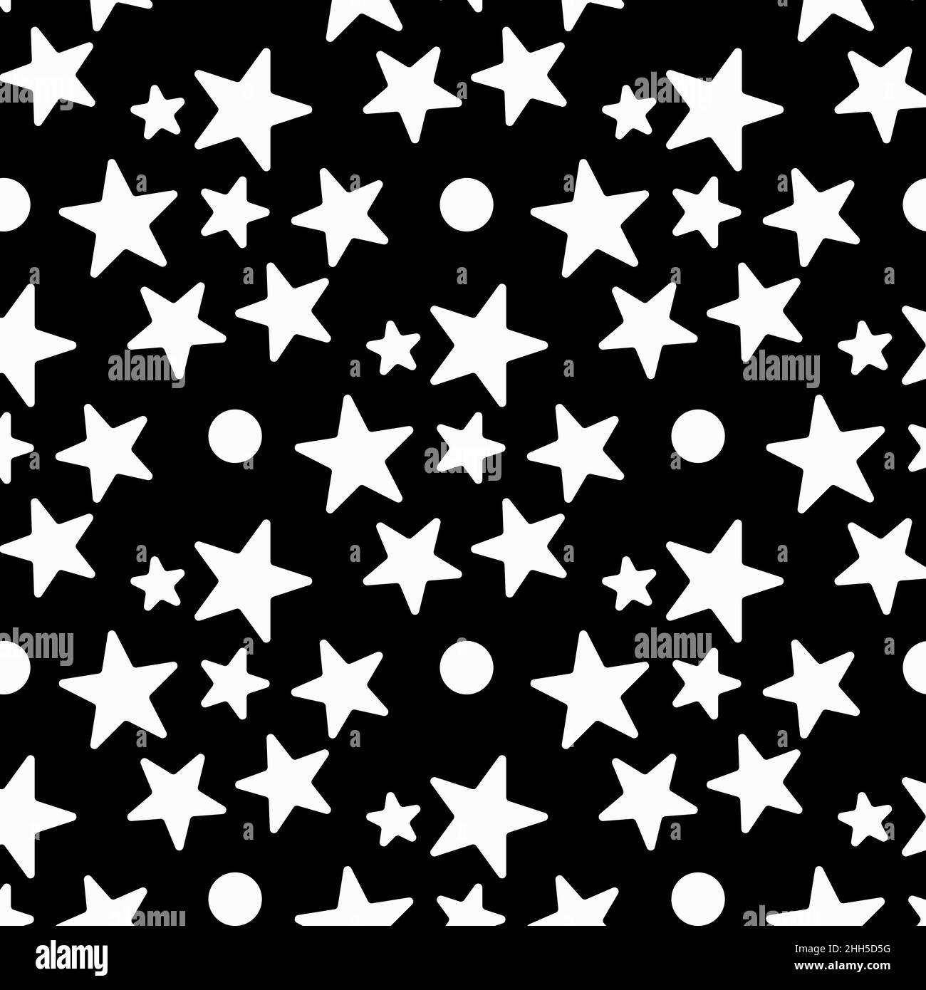 Stars seamless pattern. Vector illustration on black backround Stock ...