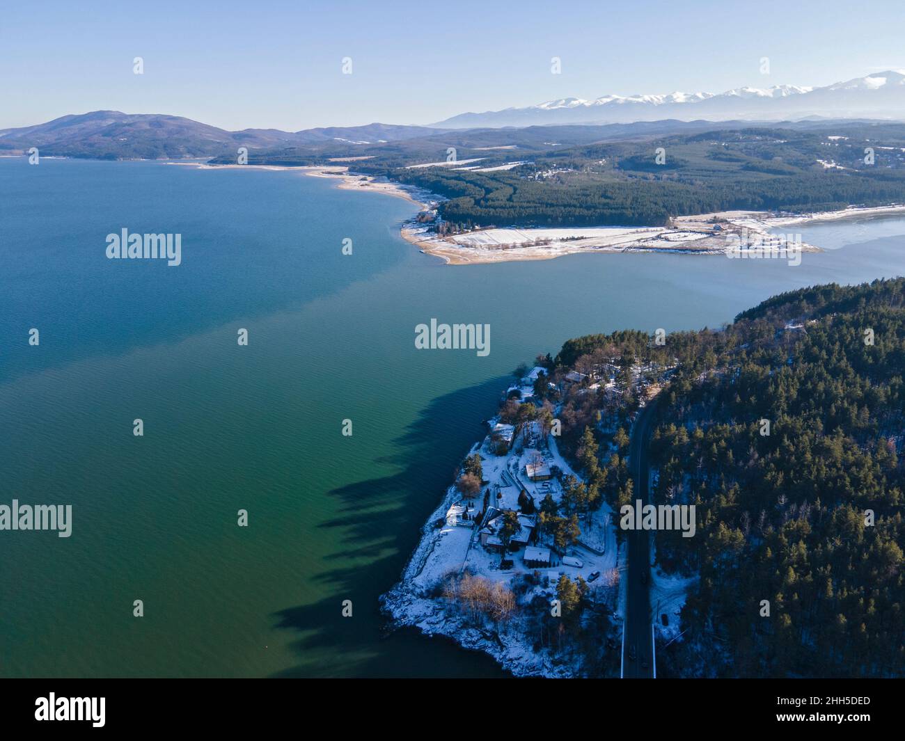 Aerial view of Iskar Reservoir near city of Sofia, Bulgaria Stock Photo ...