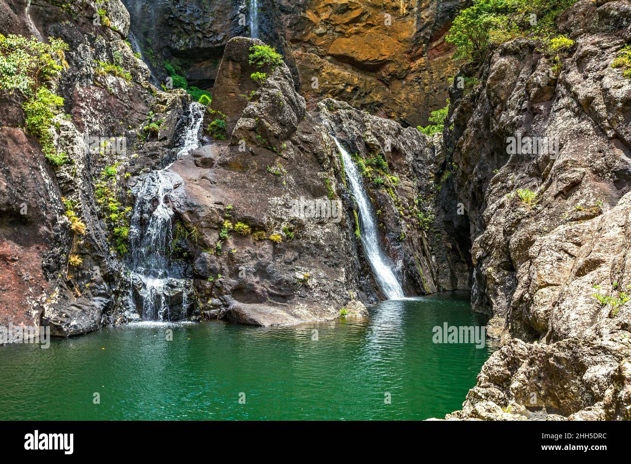 Tamarin Waterfalls. Mauritius, The Indian Osean Stock Photo - Alamy