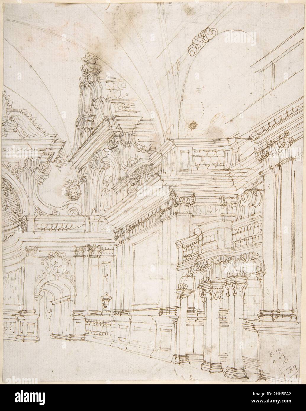Sketch of a Palace Interior. 1700–1774 Antonio Galli Bibiena Italian ...