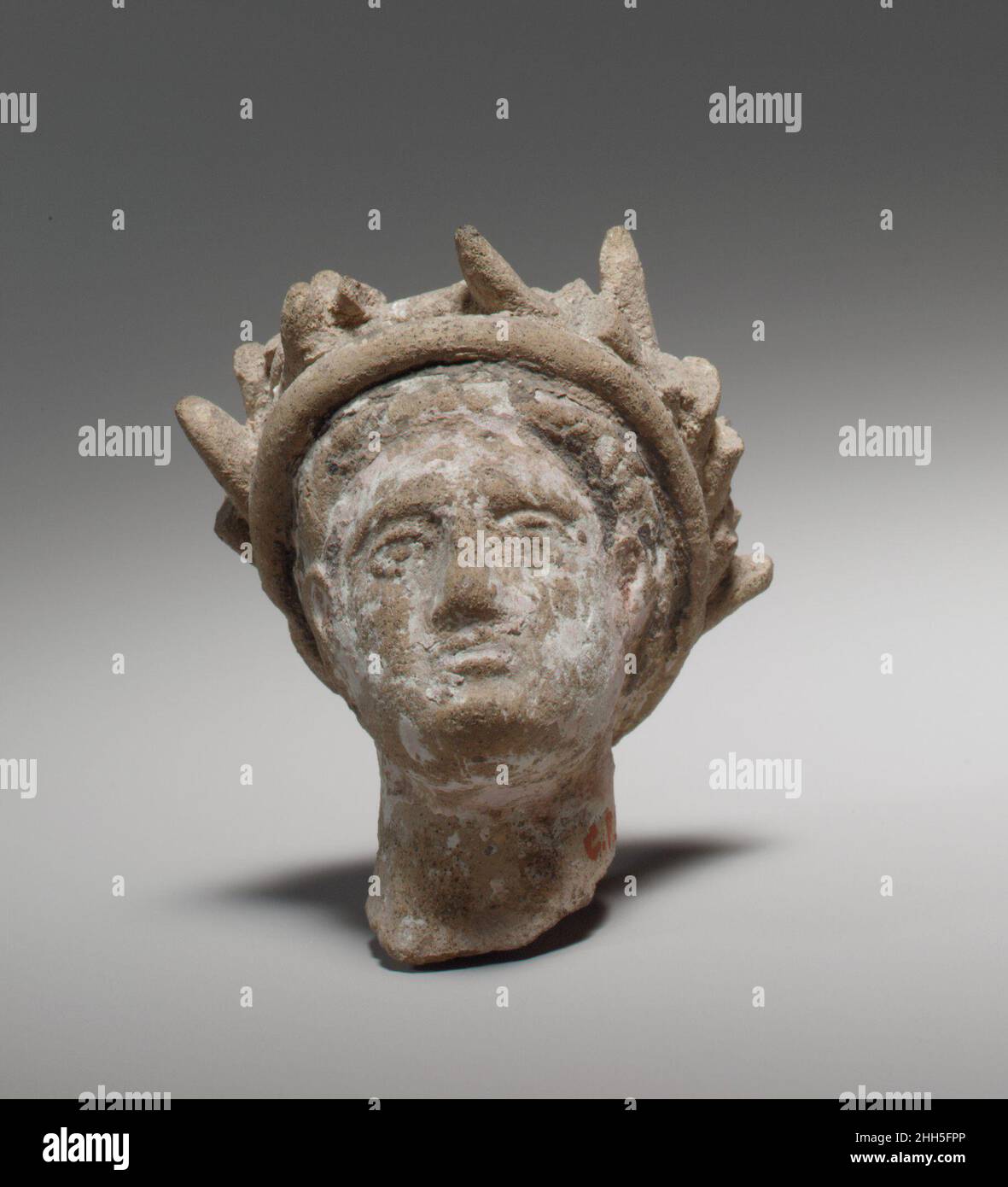 Terracotta male head wearing a wreath 3rd century B.C. (?) Cypriot Head ...