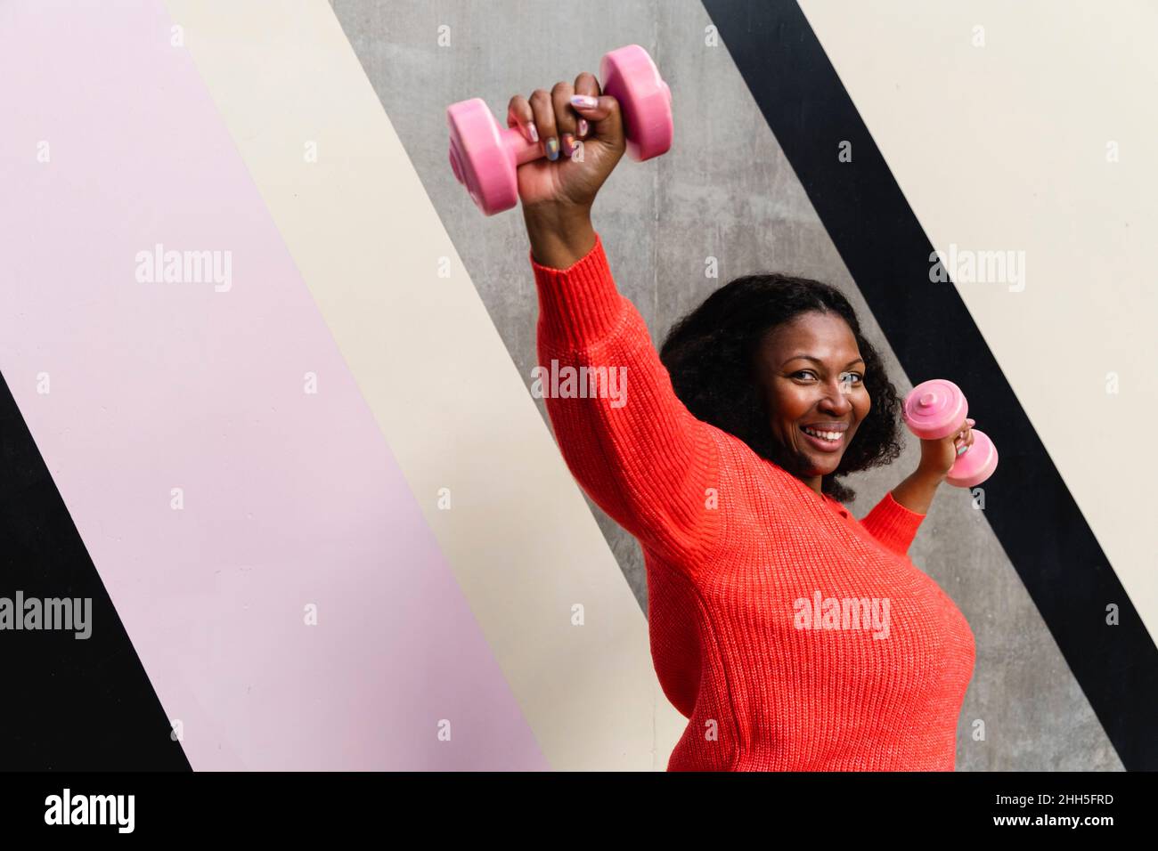 Happy plus size woman hi-res stock photography and images - Alamy