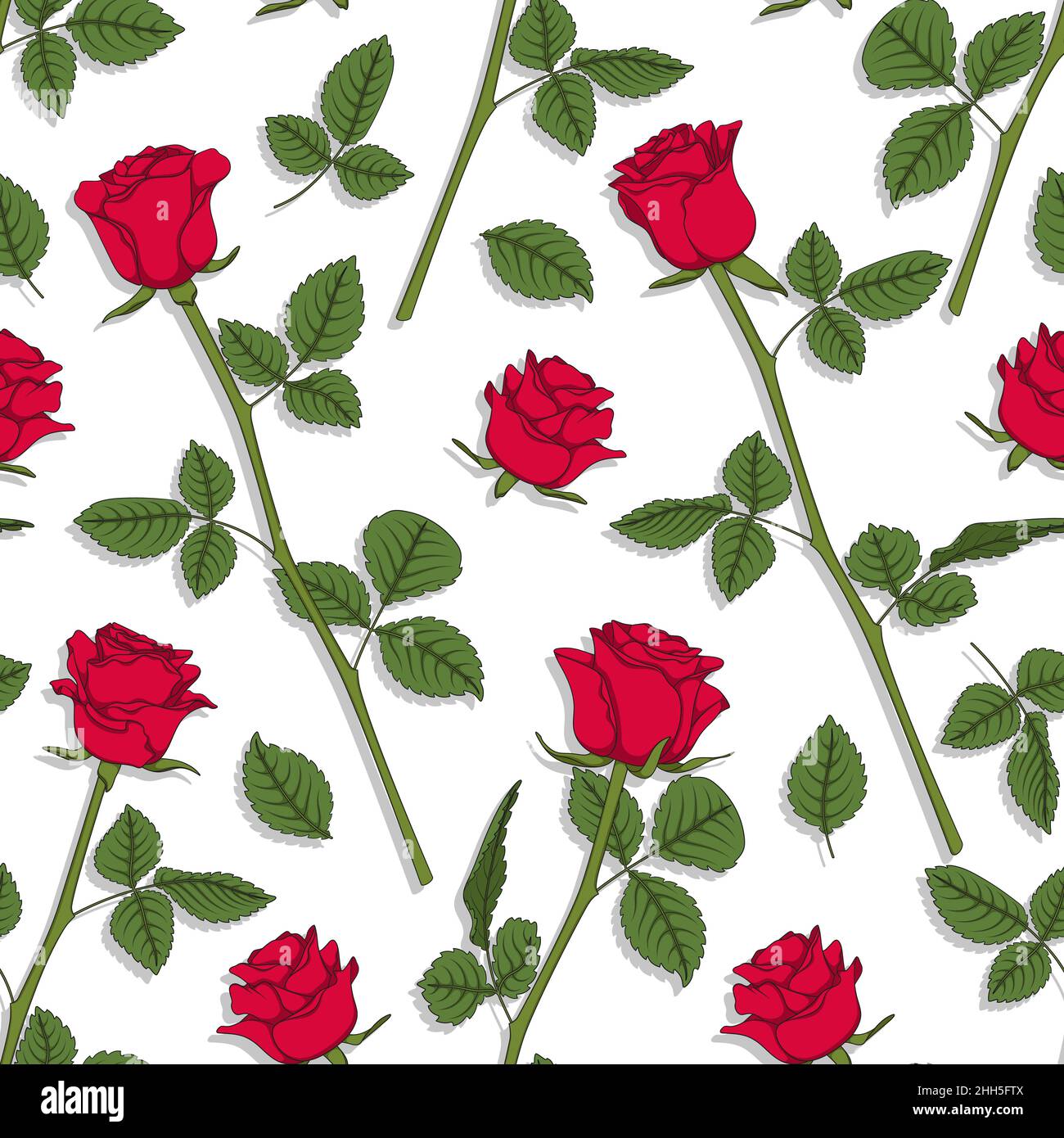 Red rose vector vectors hi-res stock photography and images - Alamy