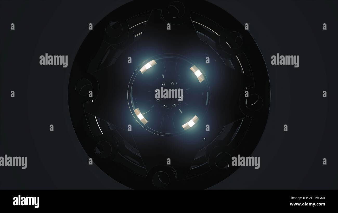 Abstract round animation, hi-tech stylization with circles. Futuristic ...