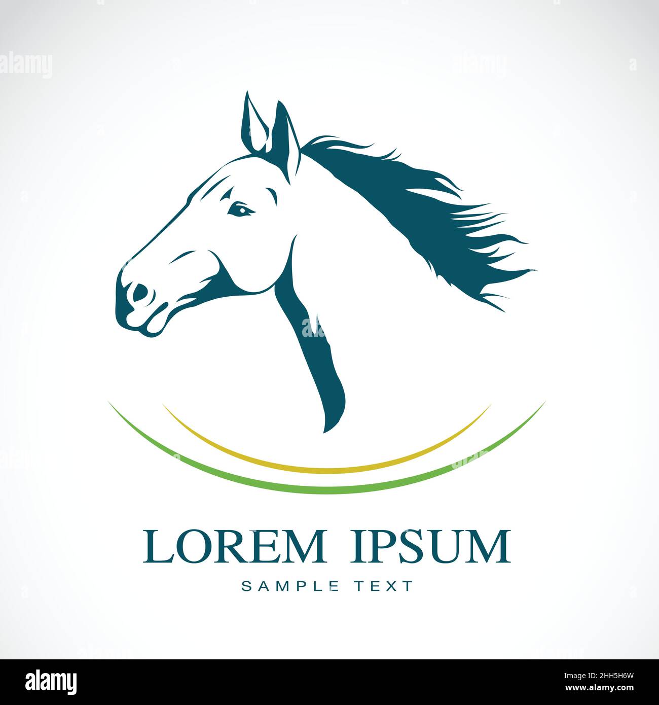Vector of a horse on white background. Easy editable layered vector ...