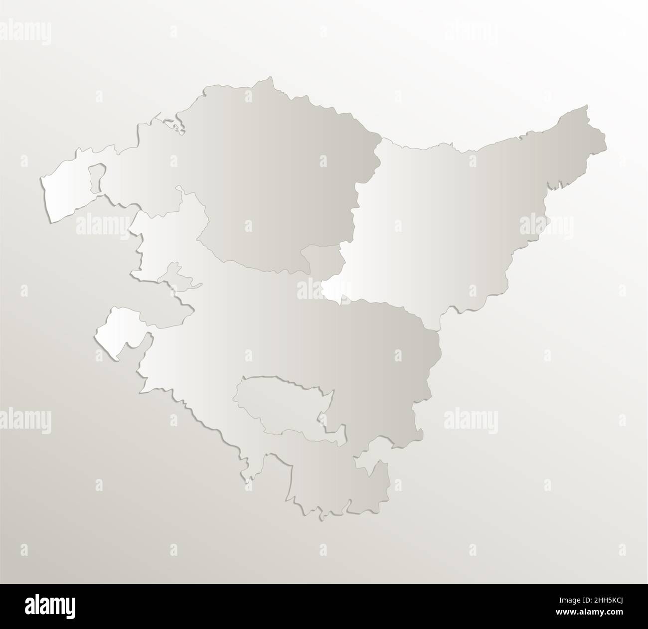 Basque Country map, administrative division, separates provinces and ...