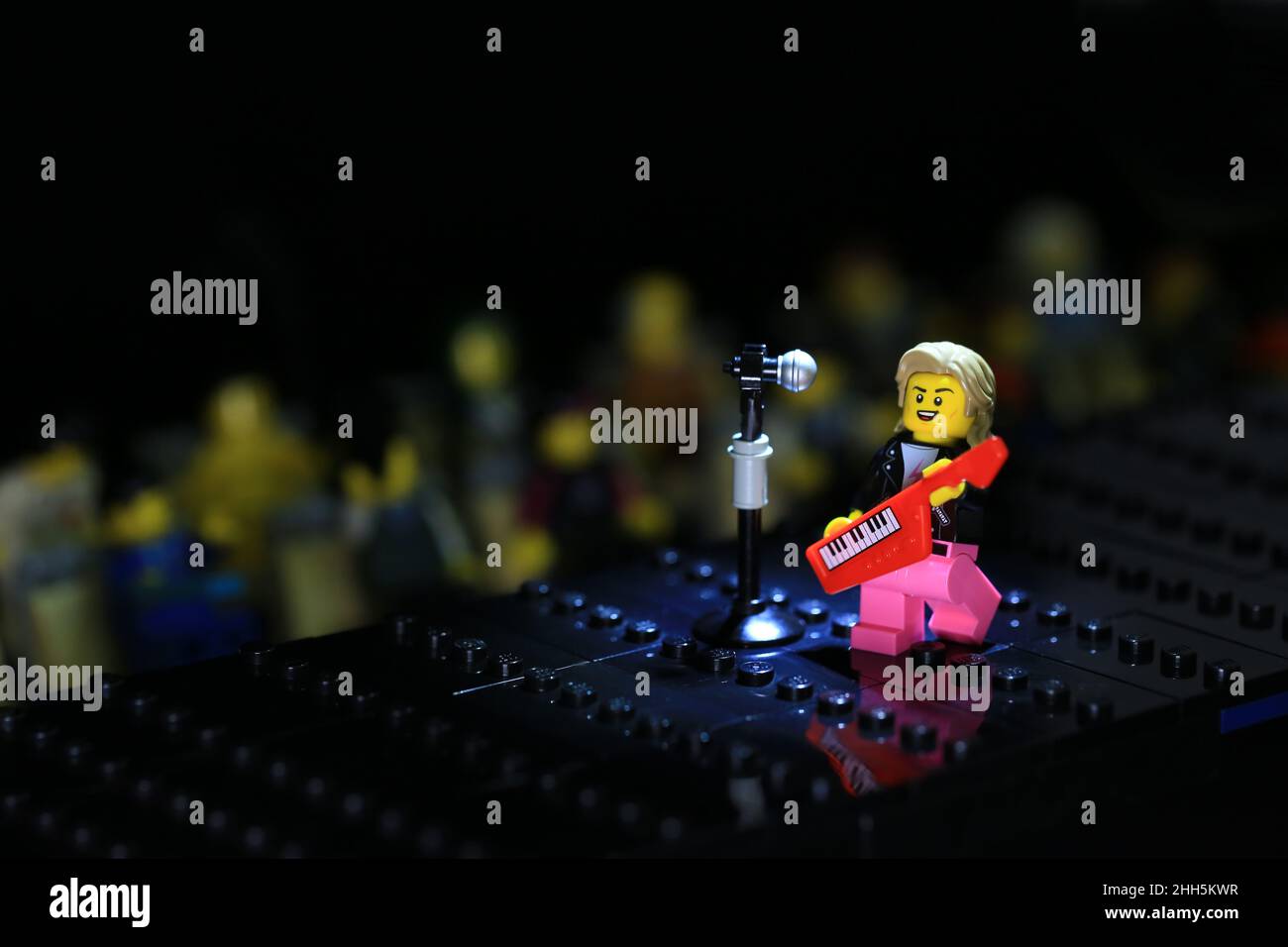 rock singer got talent on the performance stage Stock Photo - Alamy