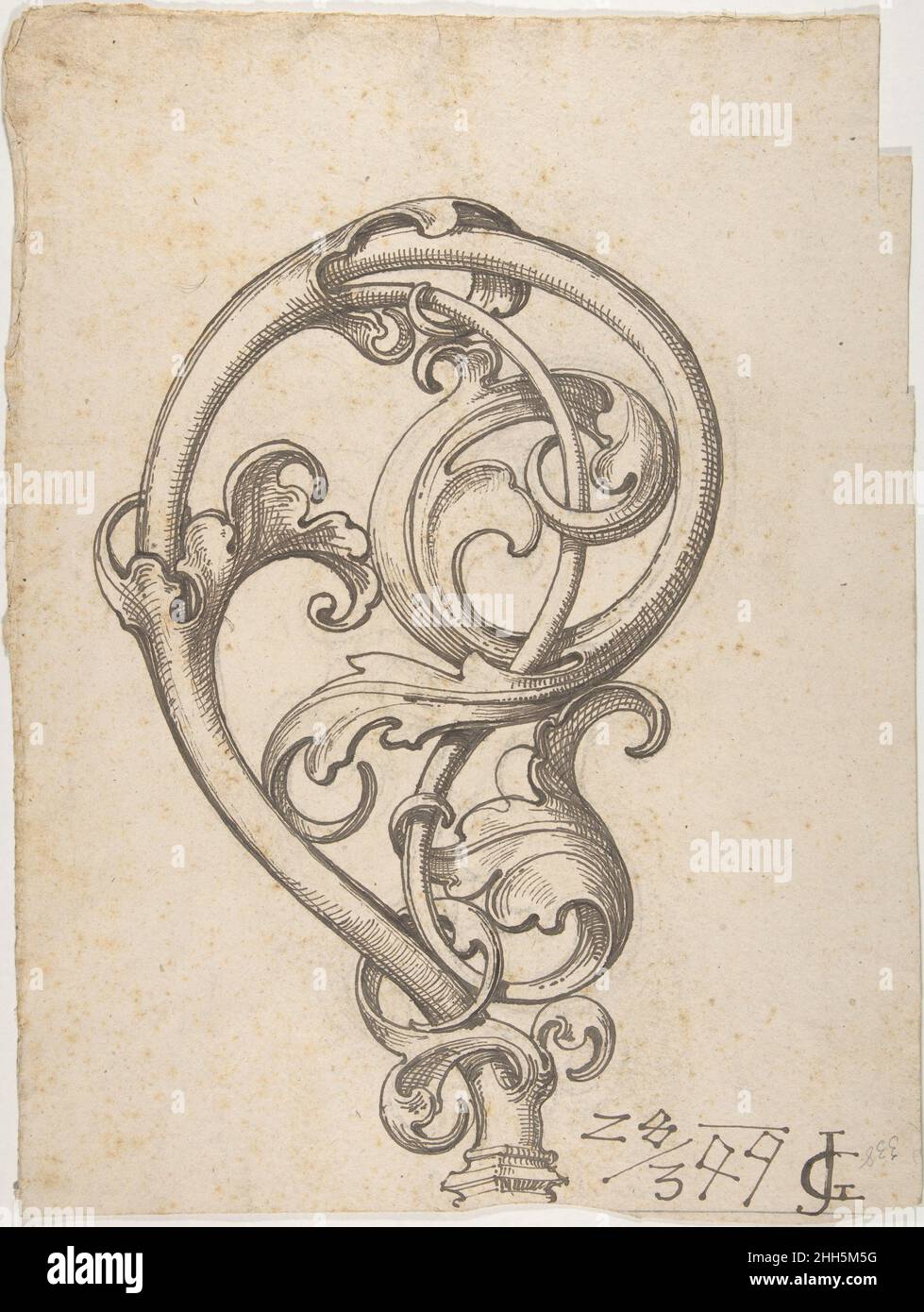 Gothic Leaf Scroll (Top of a Crozier?) 1899 J. Gruenwald German. Gothic ...