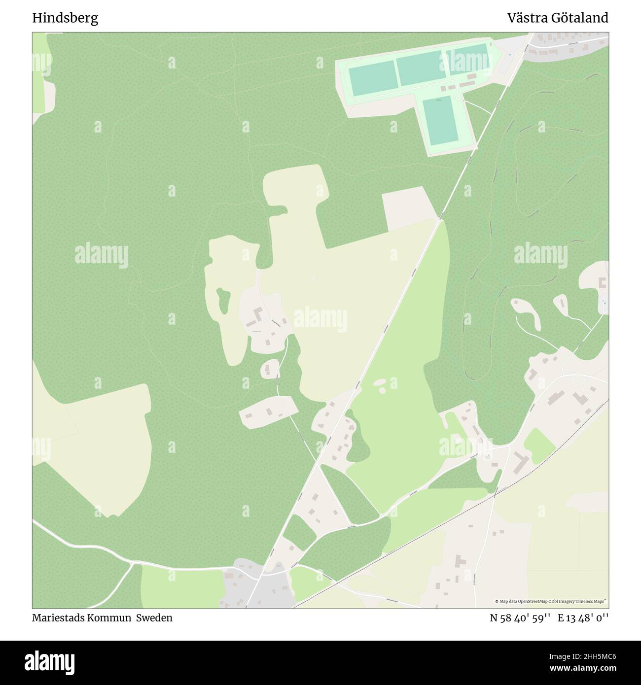 Hindsberg, Mariestads Kommun, Sweden, Västra Götaland, N 58 40' 59'', E ...