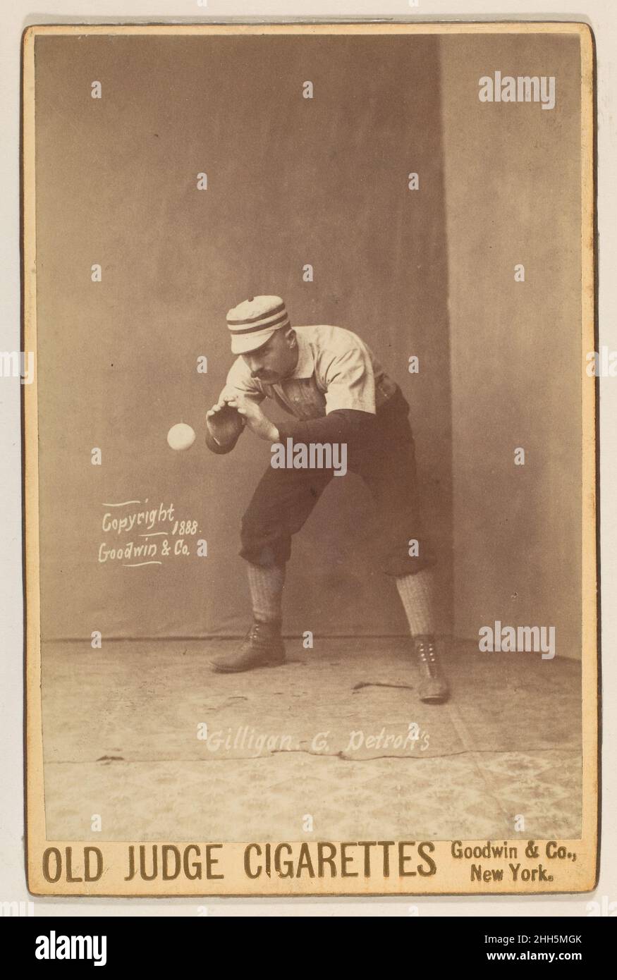 Barney Gilligan, Catcher, Detroit, from the series Old Judge Cigarettes ...