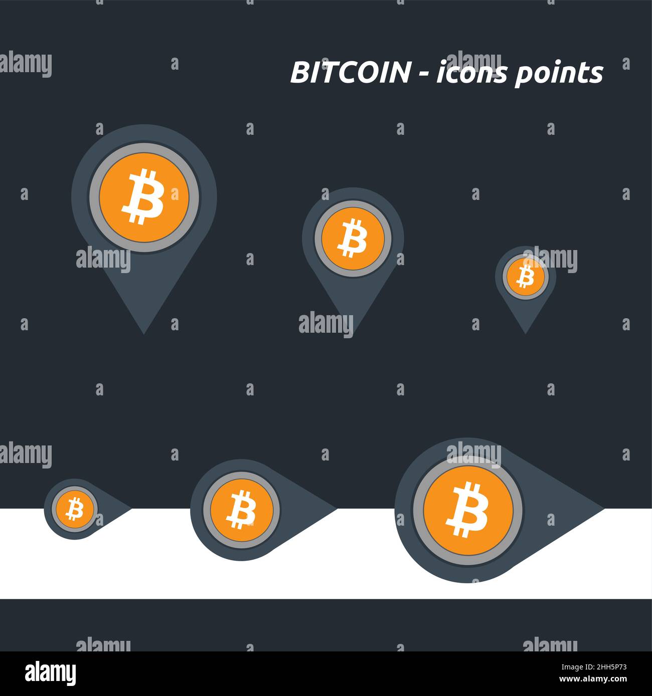 Bitcoin icons, buttons pointer vector Stock Vector Image & Art - Alamy