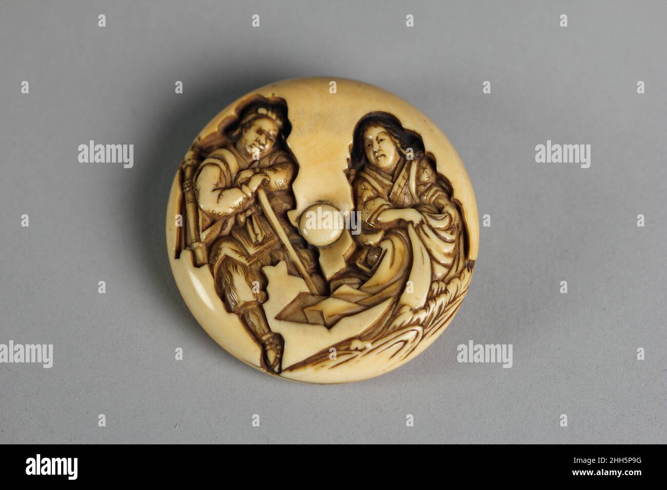 Netsuke with Two Carved Figures 19th century Japan. Netsuke with Two ...