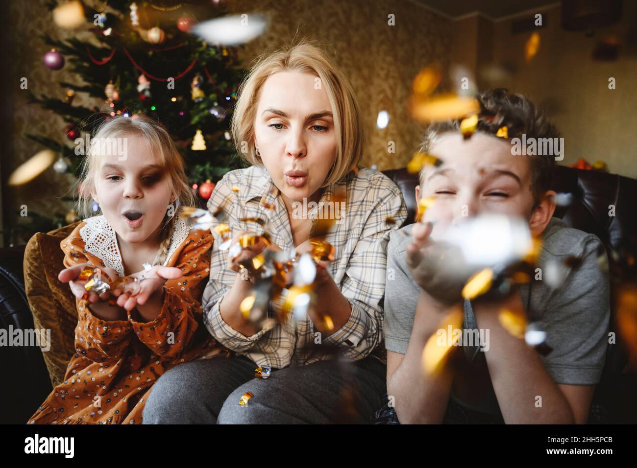 Paper confetti celebration blowing hi-res stock photography and images ...