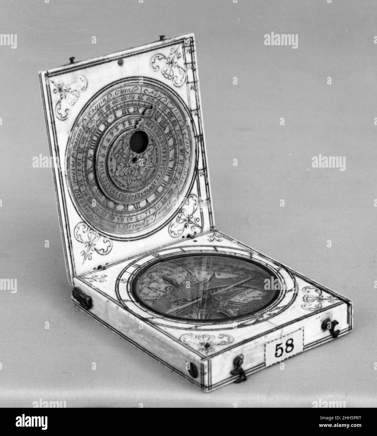 Portable diptych sundial ca. 1666–80 Probably by Charles Bloud Although ...