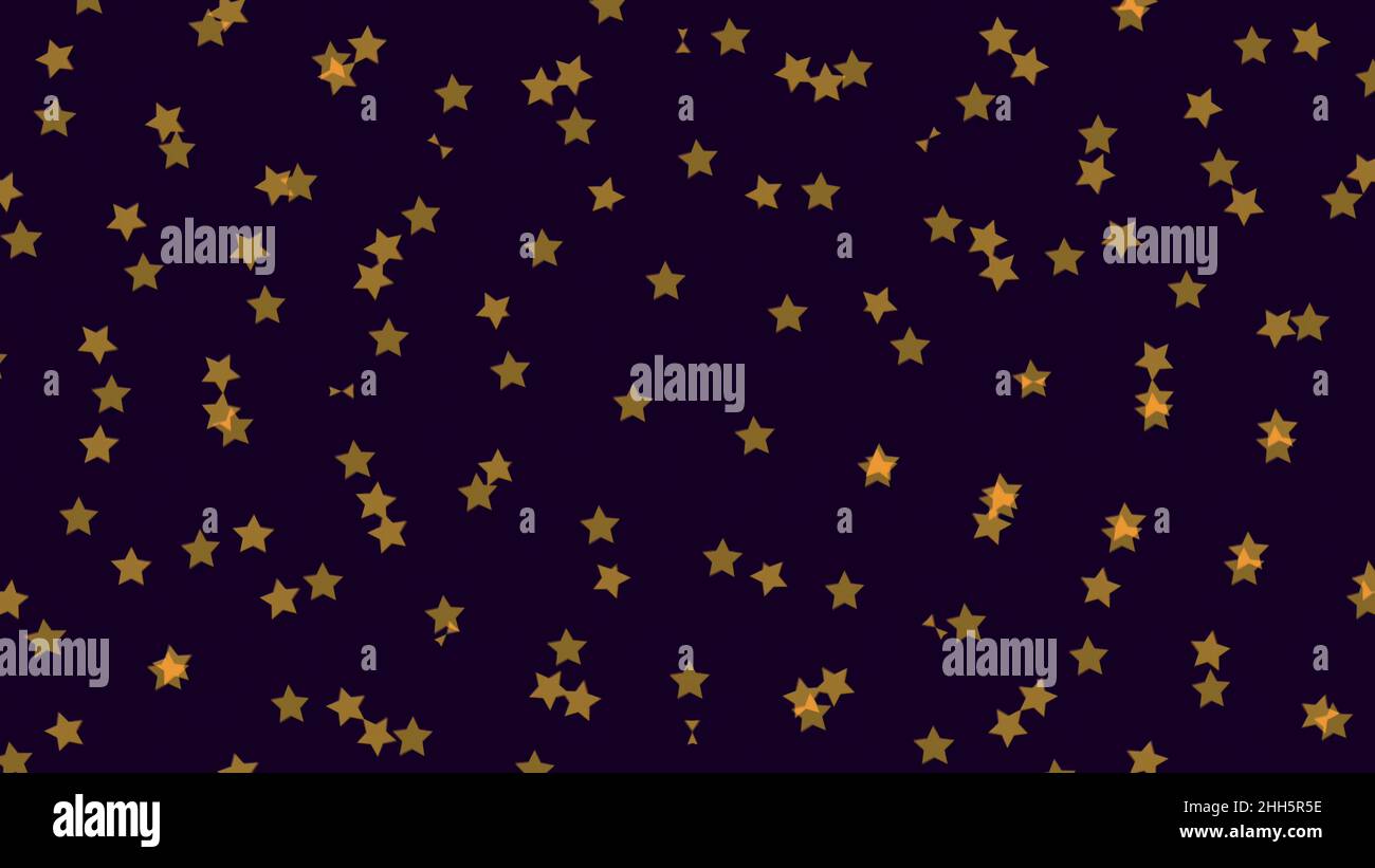 Beautiful cartoon animation of the small yellow stars rotating in ...