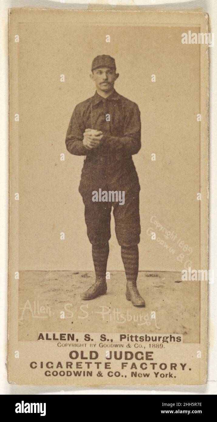 Allen, Shortstop, Pittsburgh, from the Old Judge series (N172) for Old ...