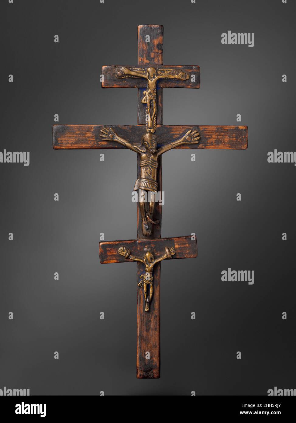 Triple Crucifix Central figure, 16th–17th century; top and bottom ...