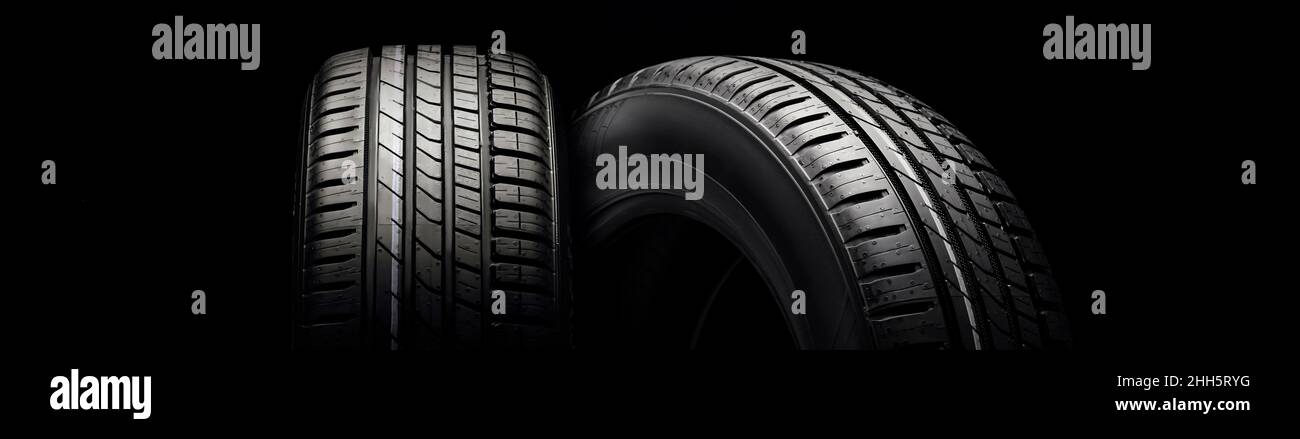 new beautiful girls on a black background, tire change season. black ...