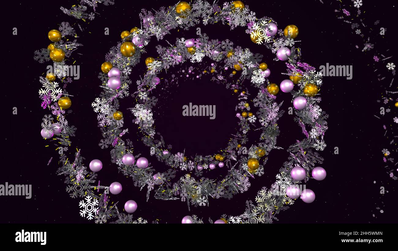 Amazing abstraction of the beautiful snowflakes decorated by ...