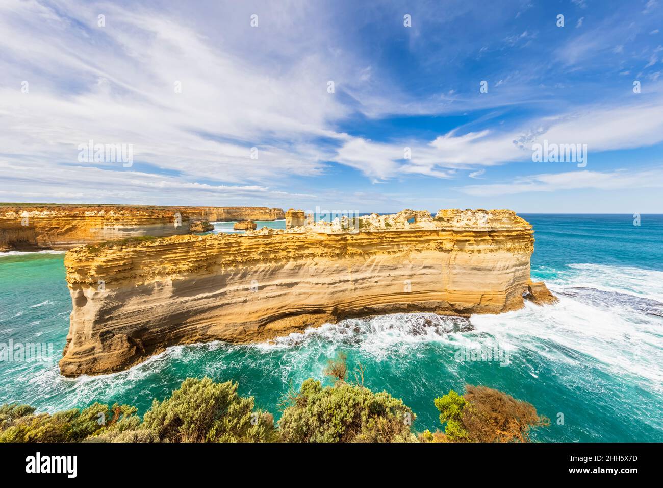 Australia, Victoria, View of Razorback at Loch Ard Gorge Stock Photo ...