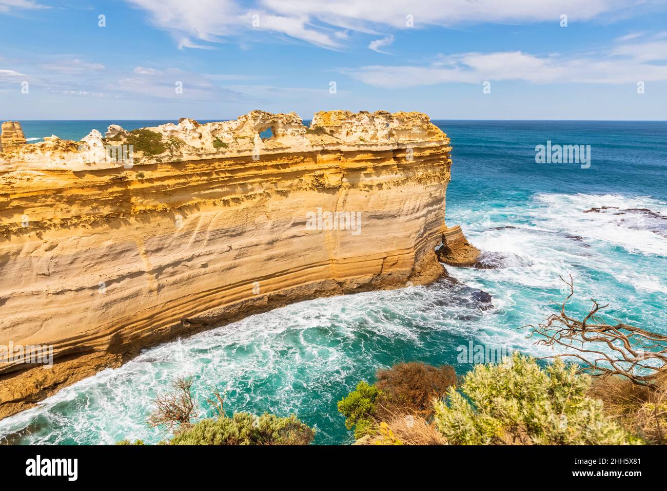 Australia, Victoria, View of Razorback at Loch Ard Gorge Stock Photo ...