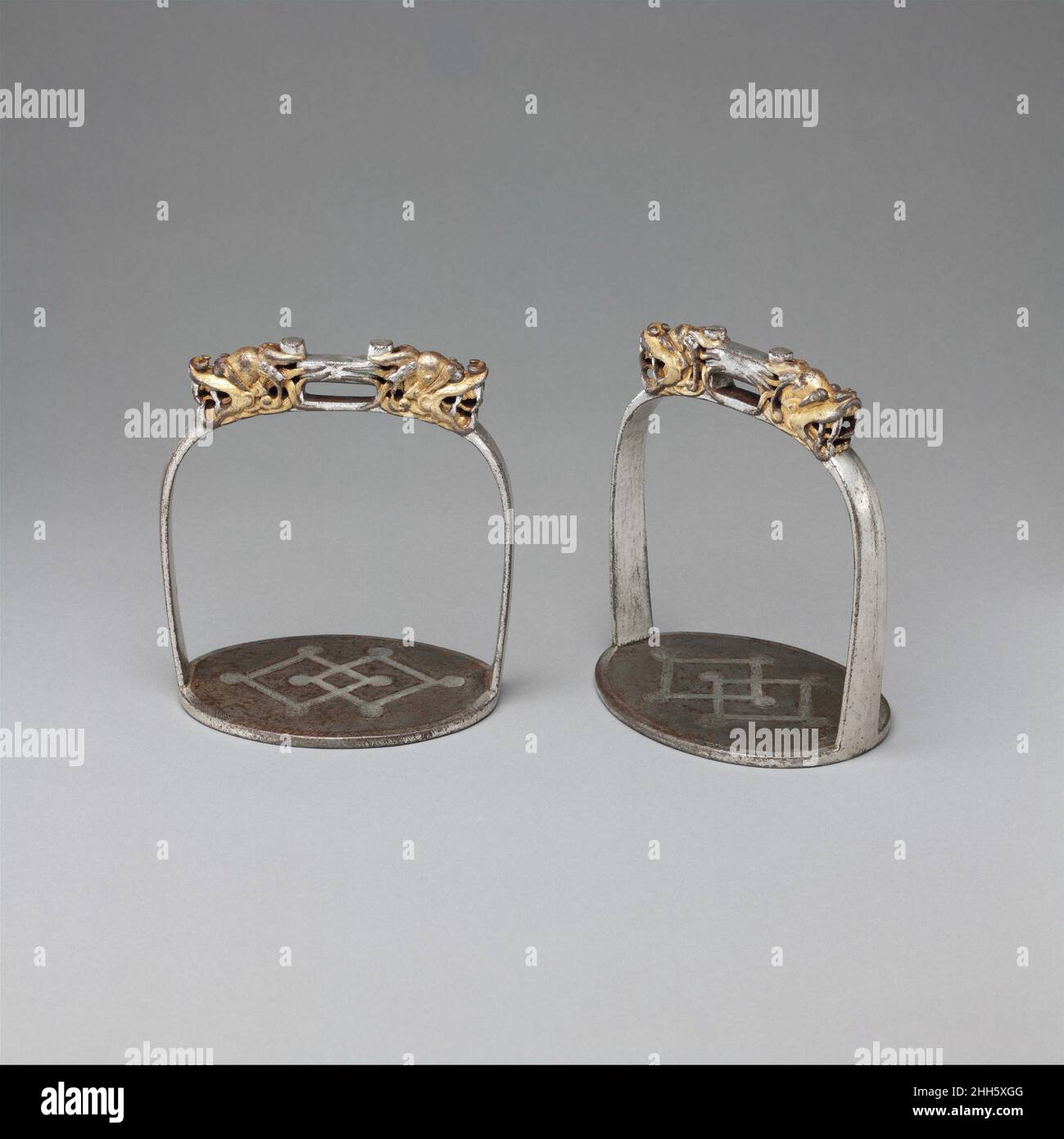 Pair of Stirrups 16th–18th century Tibetan Although close in form to ...