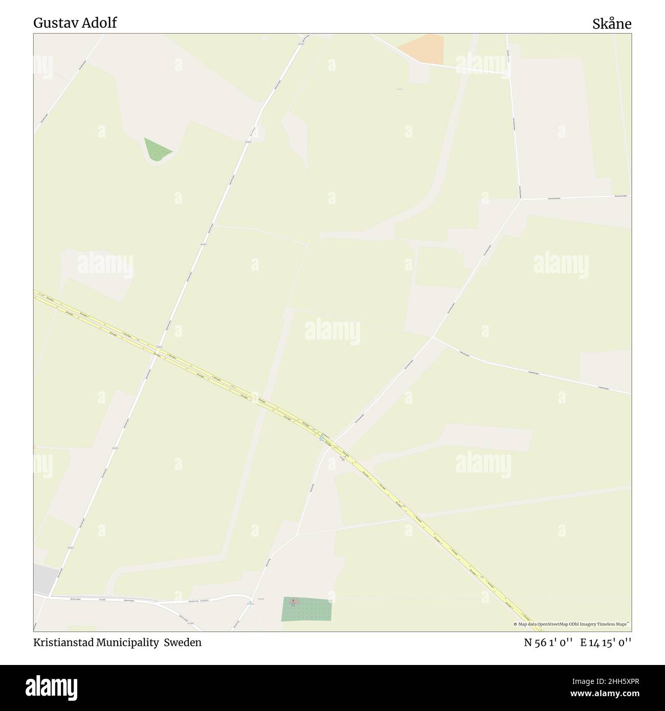 Gustav Adolf, Kristianstad Municipality, Sweden, Skåne, N 56 1' 0'', E ...