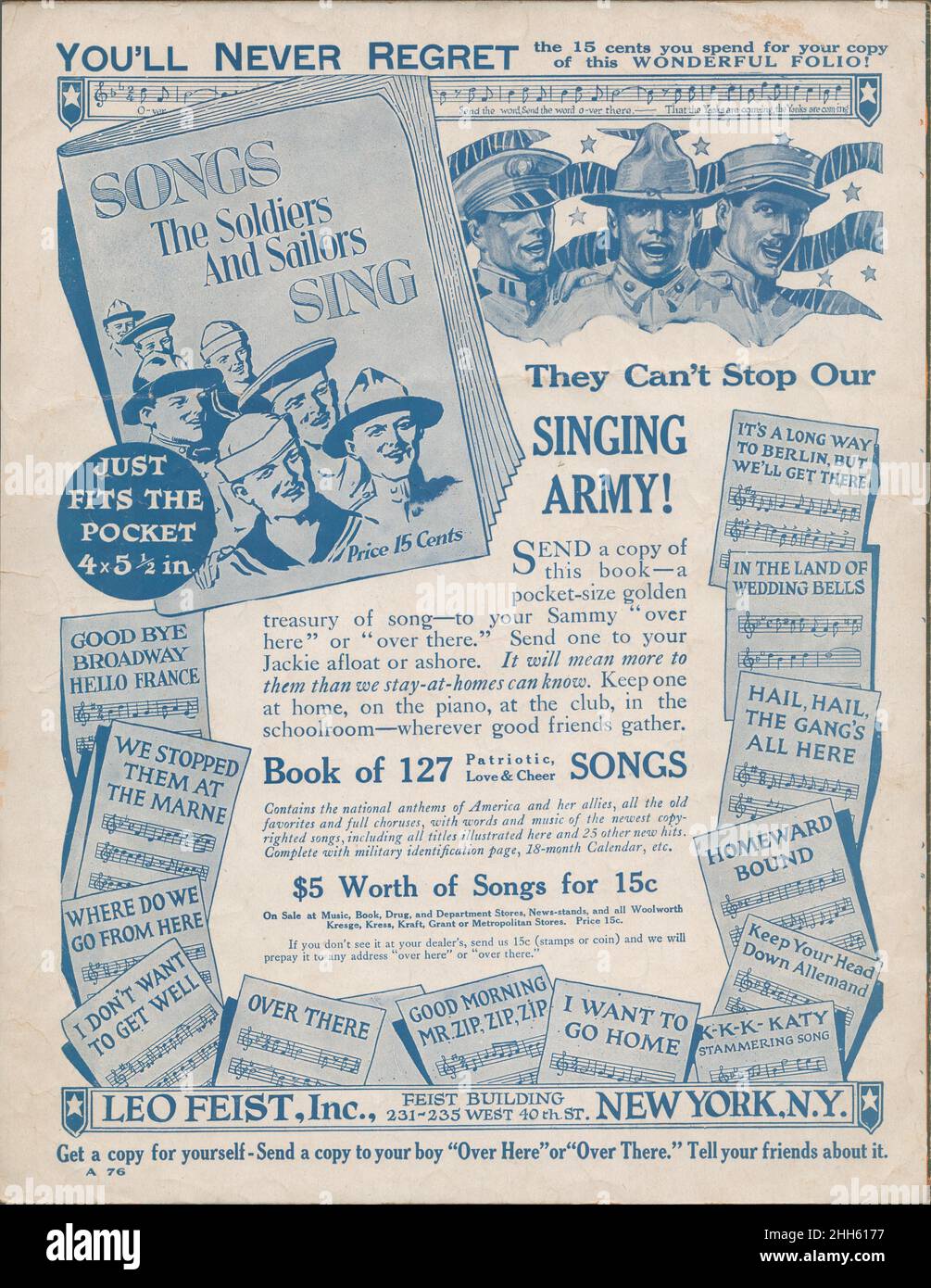 Back Cover of Sheet Music Stock Photo - Alamy