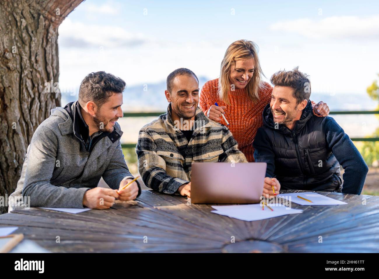 Happiness park table hi-res stock photography and images - Alamy