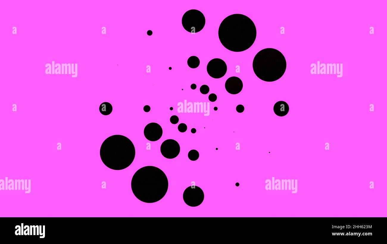 Animation with black pulsating dots in circle. Animation. Black dots in ...
