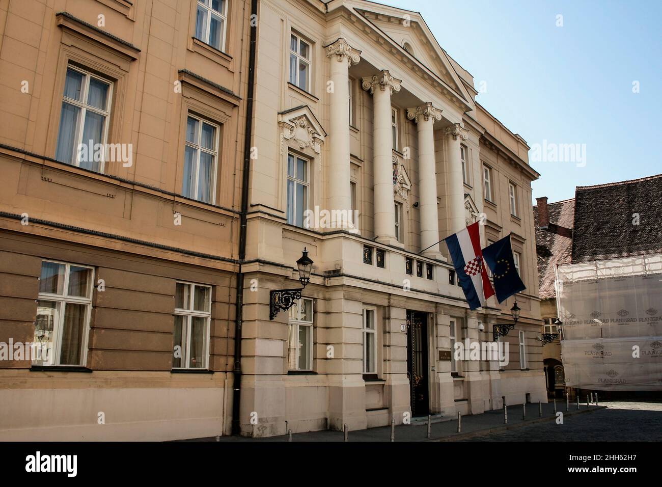 Zagreb, Croatia, Republika Hrvatska, Europe. St. Mark's square (trg ...