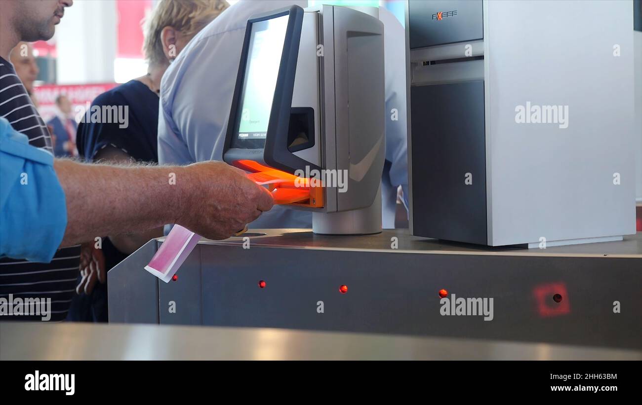 Entrance with e-pass. Media. Automatic checkpoint with contactless ...