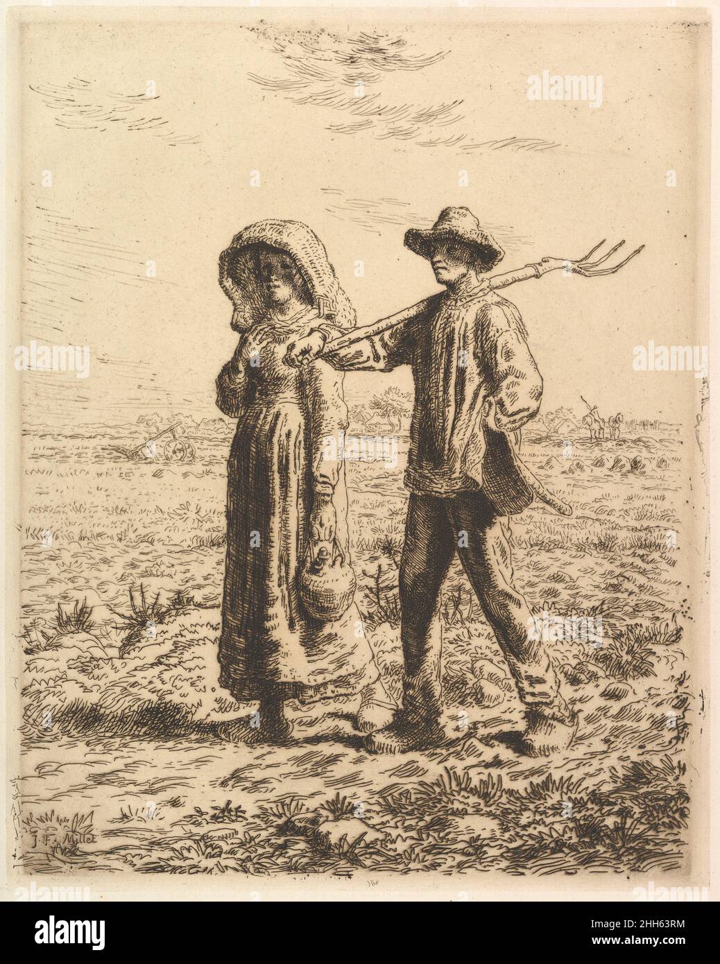 Peasants Going to Work 1863 Jean-François Millet French. Peasants Going ...