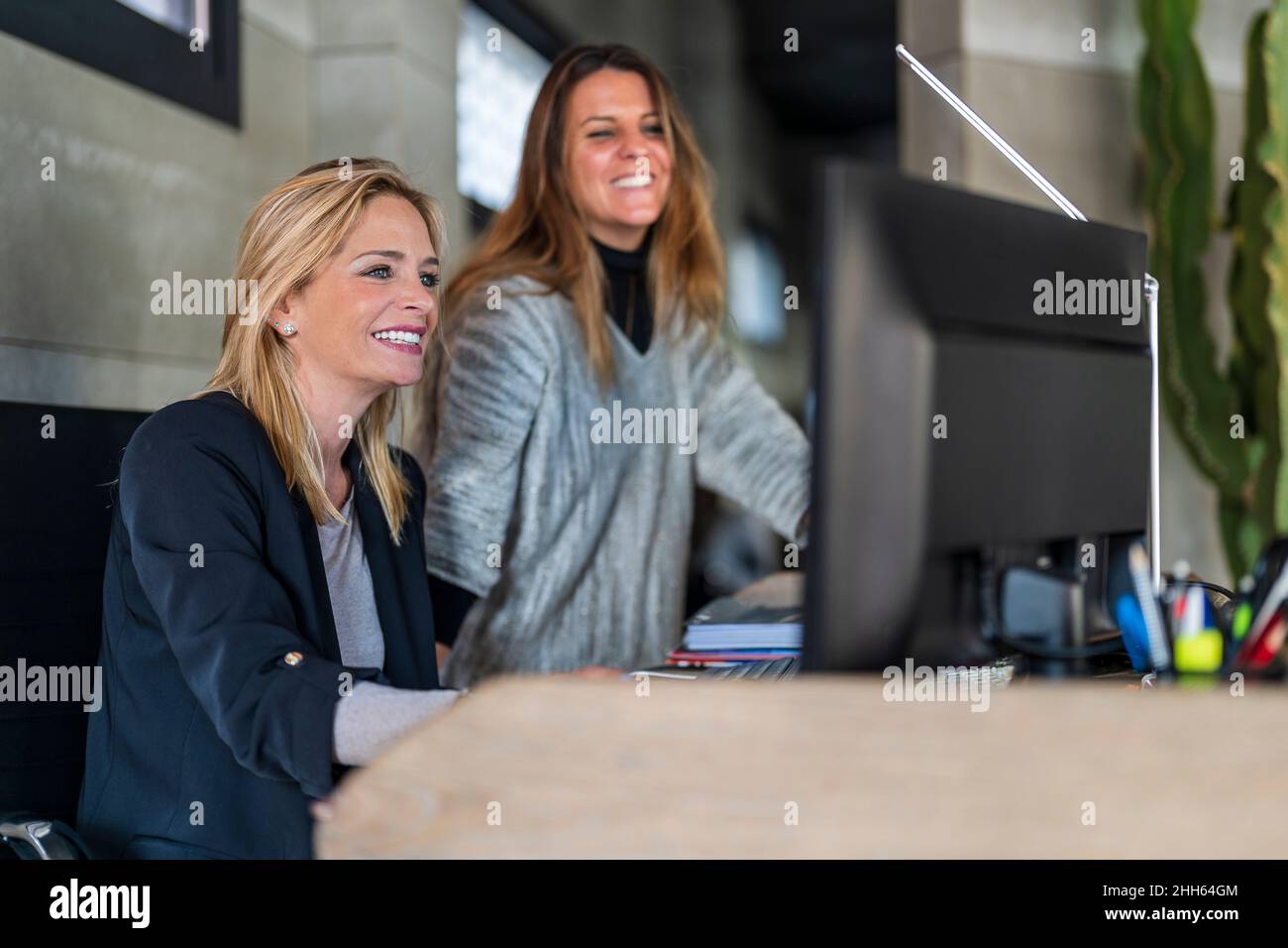 Mature businesswoman using desktop hi-res stock photography and images ...