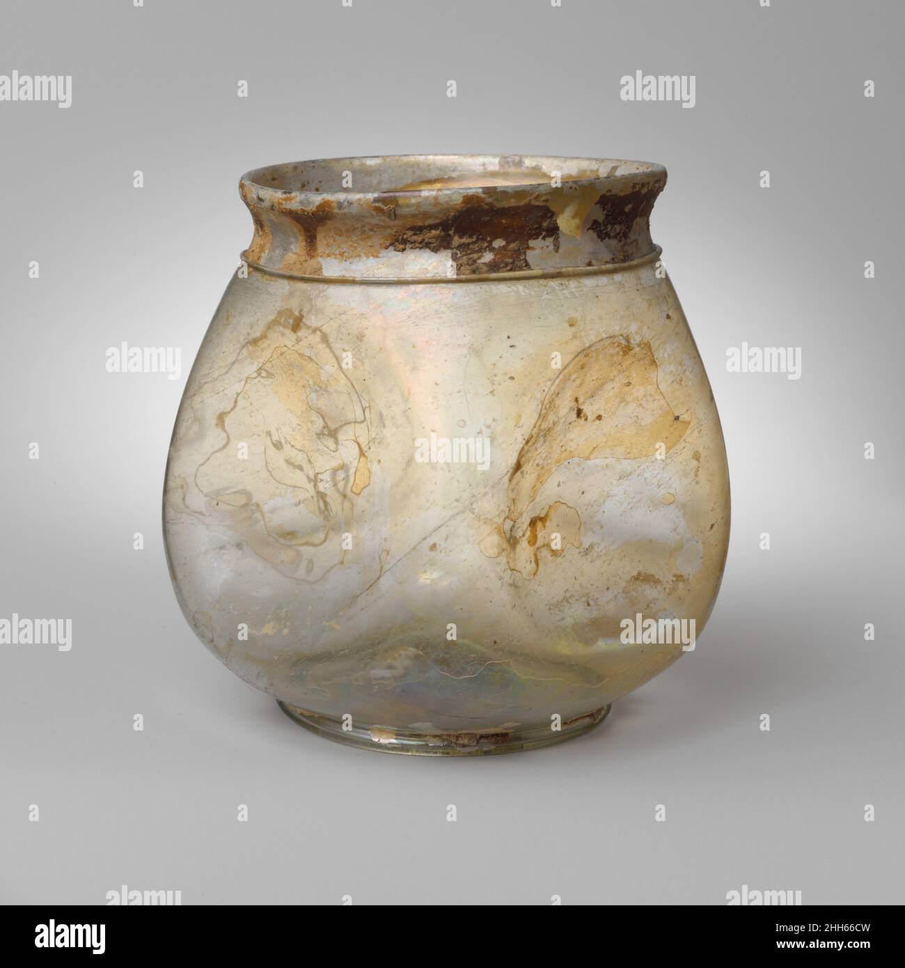 Glass beaker with indented sides mid-2nd–early 3rd century A.D. Roman ...