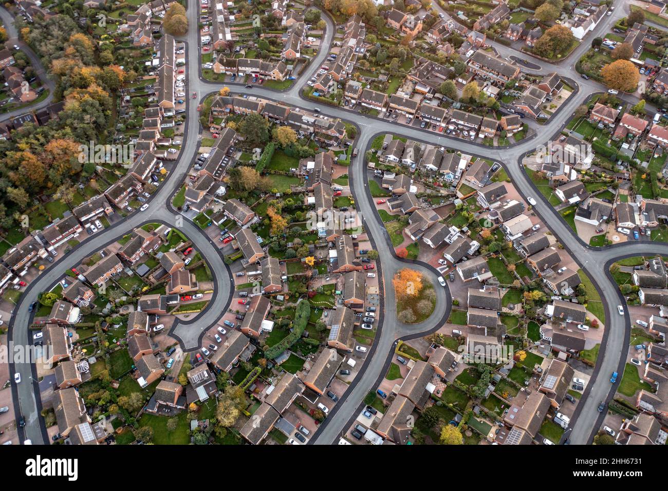 Aerial townscape interconnected roads hi-res stock photography and ...
