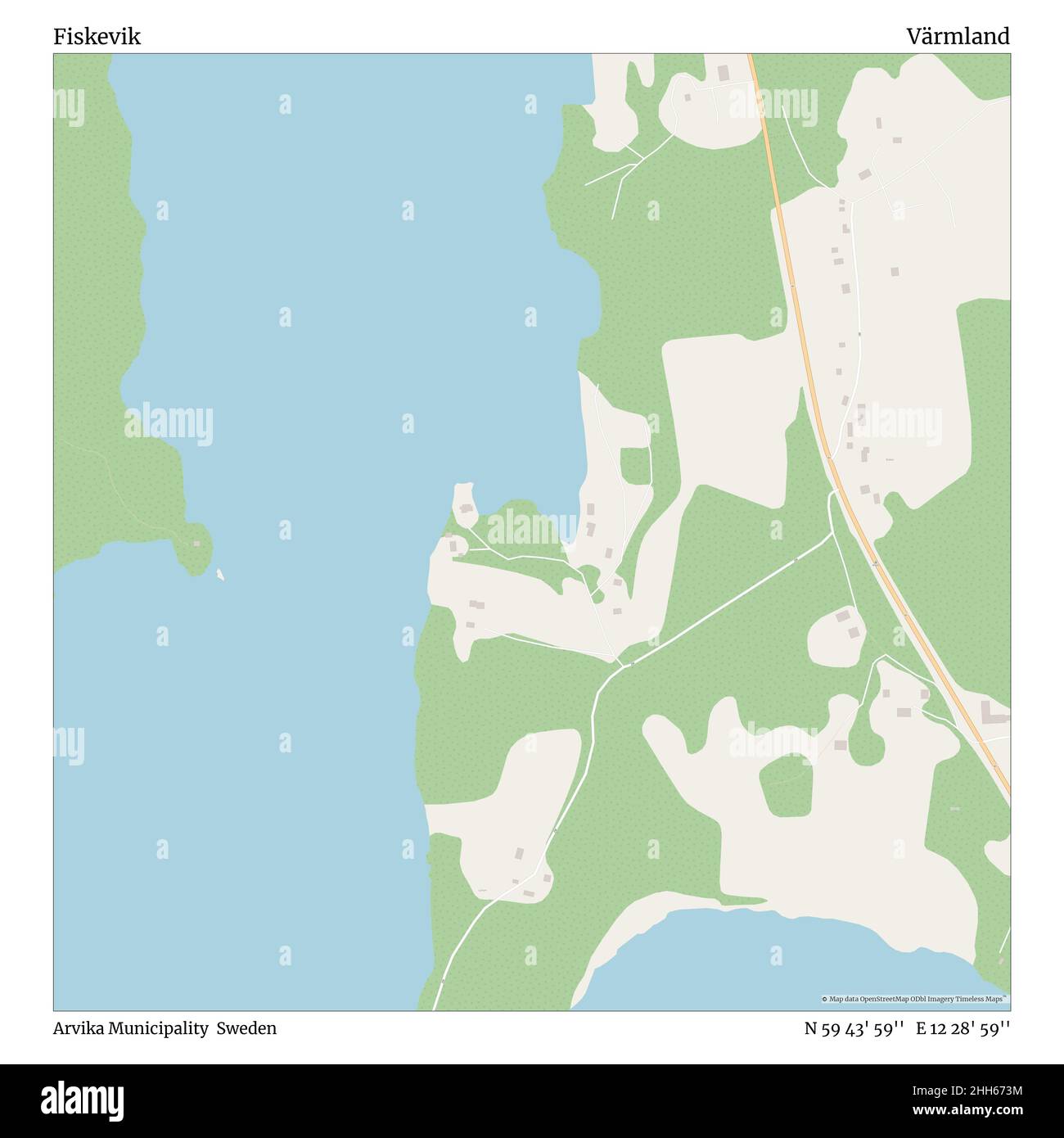Fiskevik, Arvika Municipality, Sweden, Värmland, N 59 43' 59'', E 12 28 ...