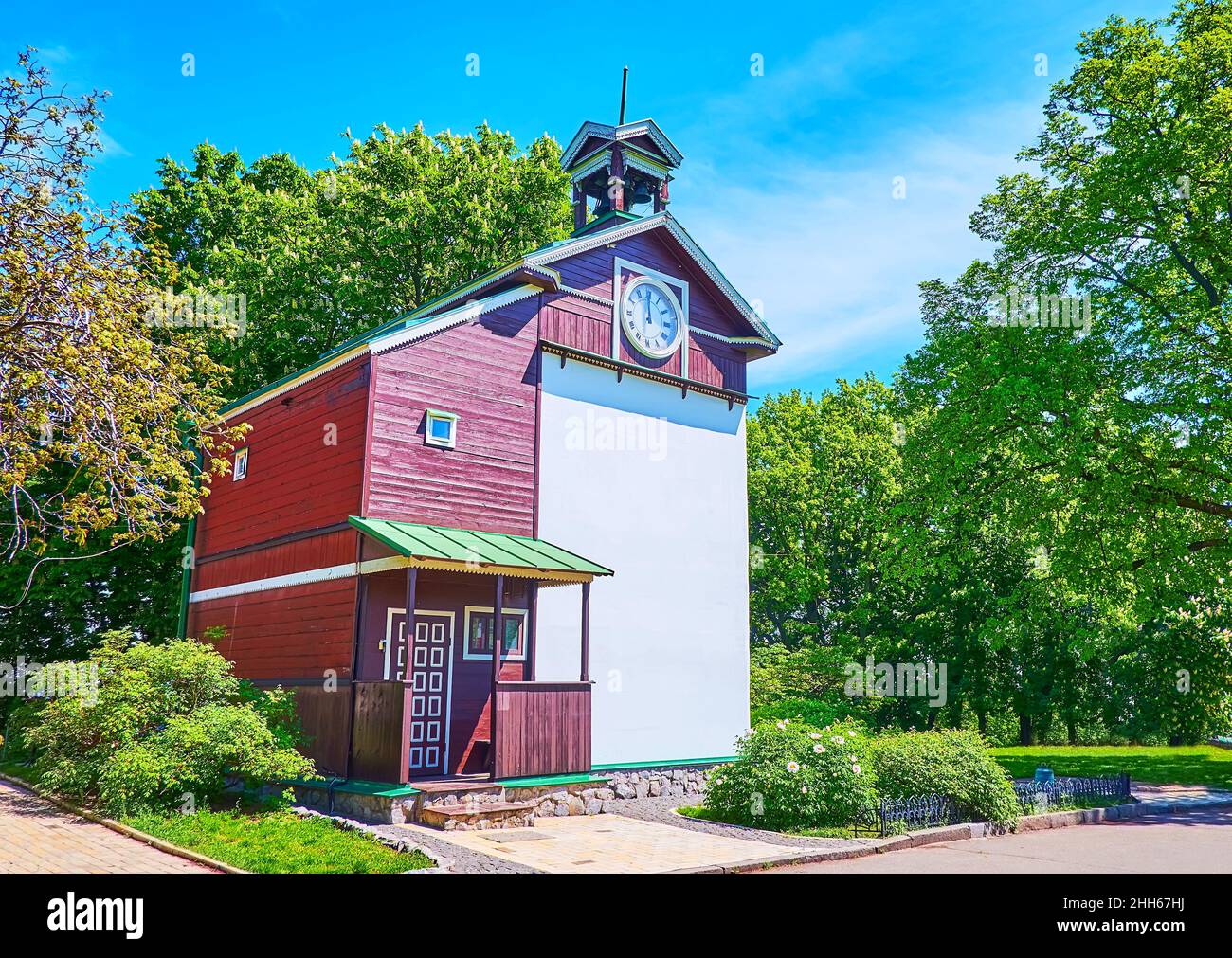 The vintage wooden church of St Jonas Trinity Monastery, located in ...