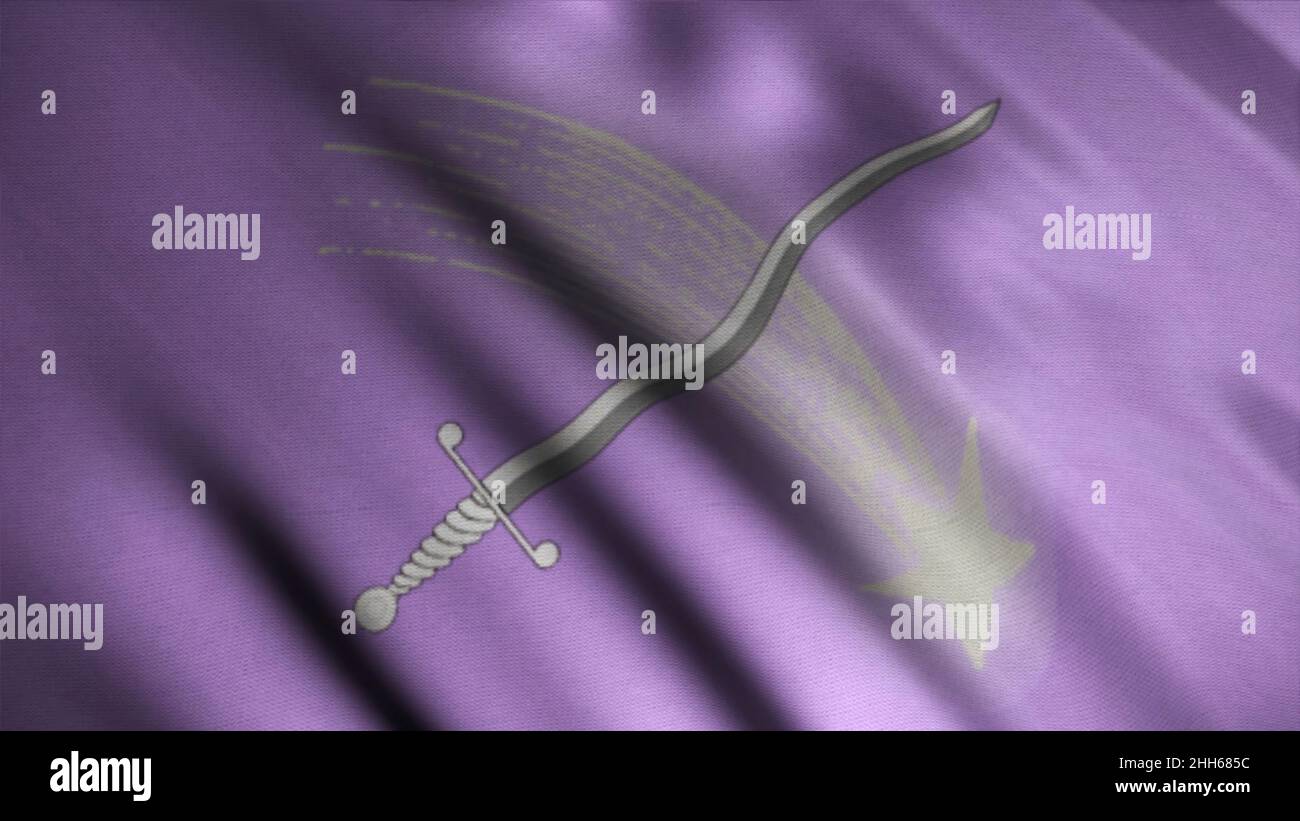 Abstract developing fabric of flag. Animation. Image of silver knight's ...