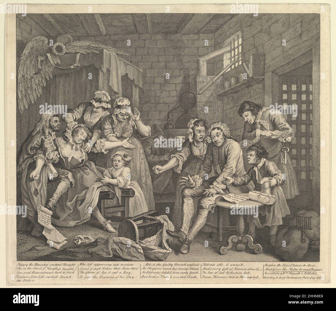 A Rake's Progress, Plate 7 June 25, 1735 William Hogarth British. A ...