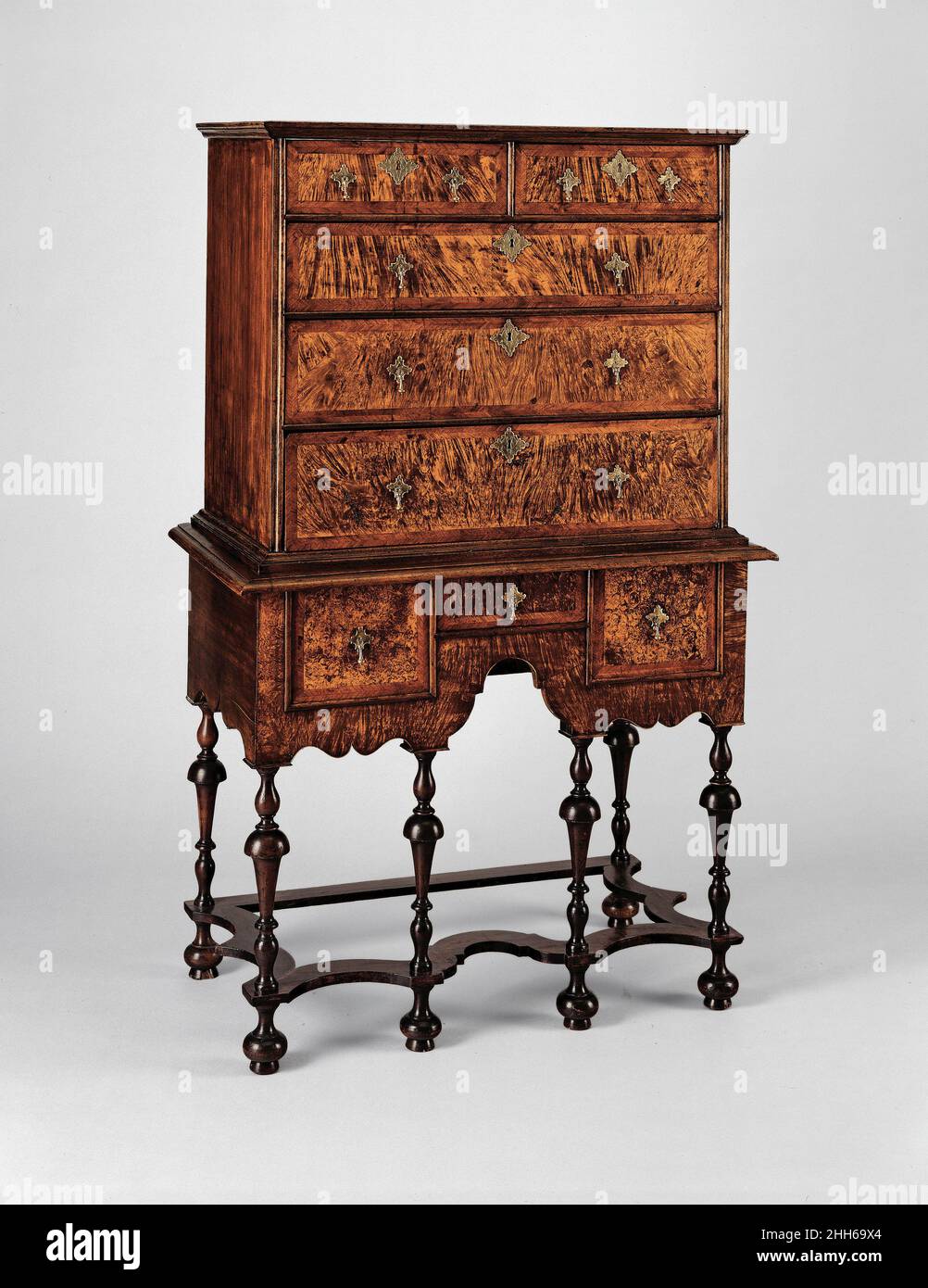High chest of drawers 1700–1730 American A new form introduced with the ...