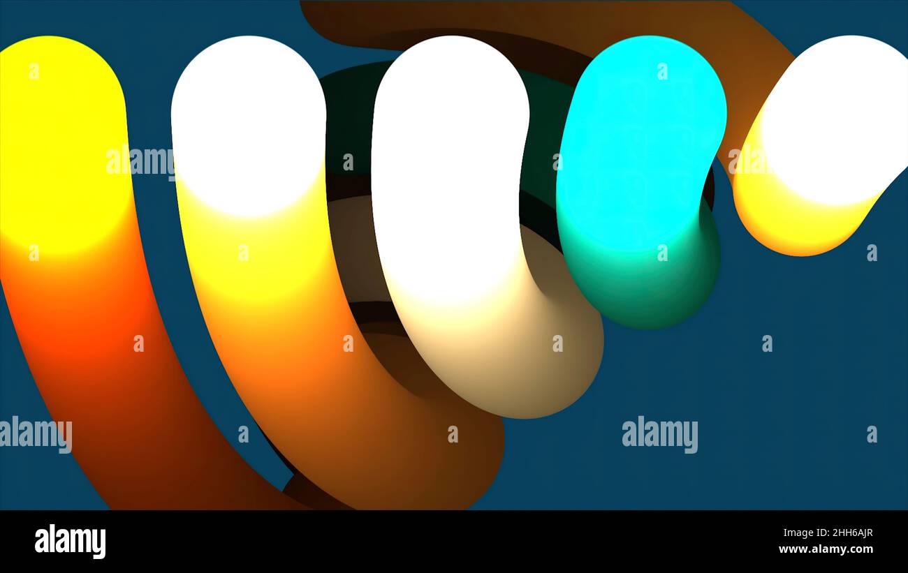 Abstract colorful circles background. 3d rendering animation backdrop ...