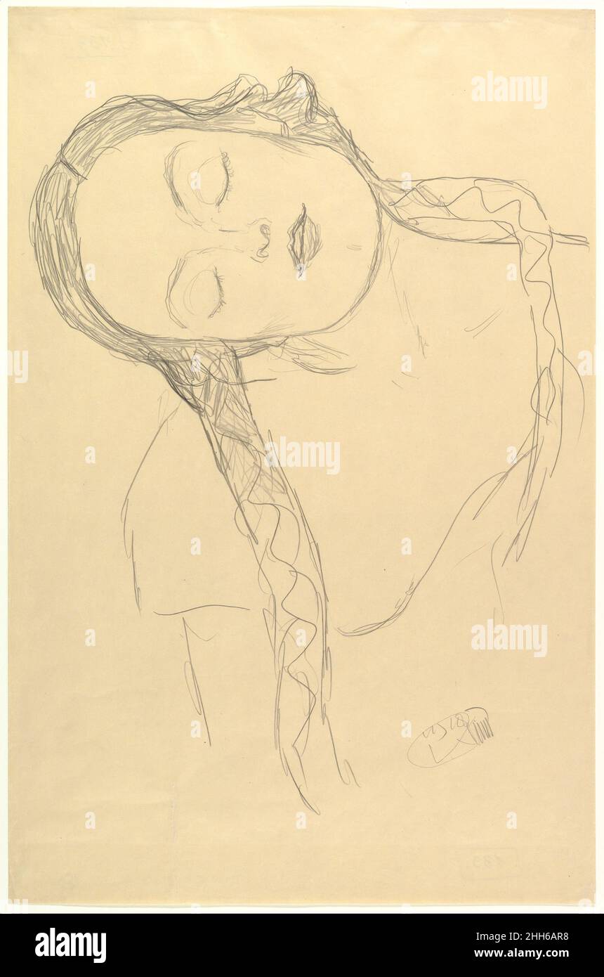 Half-figure of a Young Woman 1918 Gustav Klimt Austrian Rapidly ...