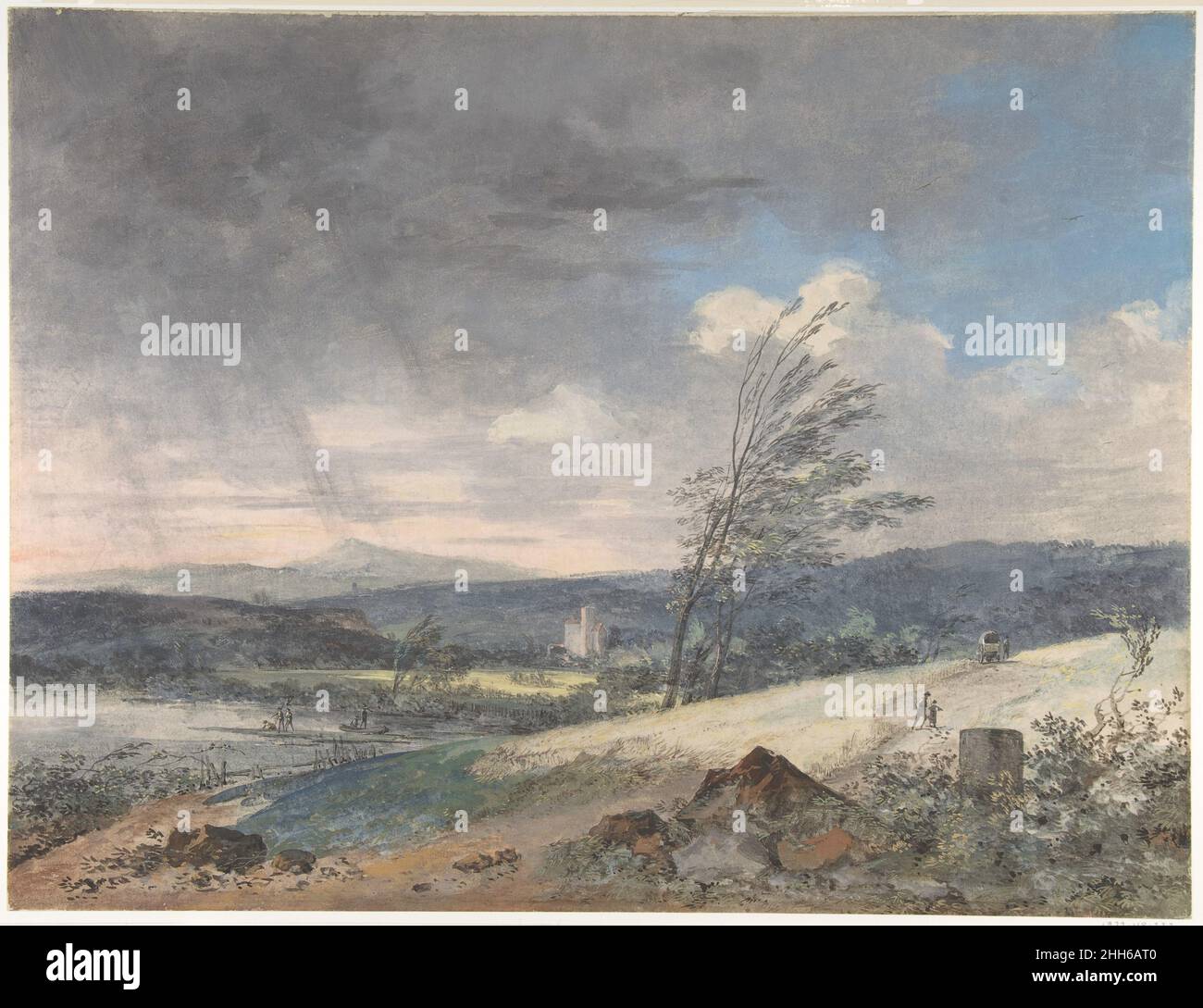 Windswept Landscape n.d. Louis Gabriel Moreau French. Windswept ...