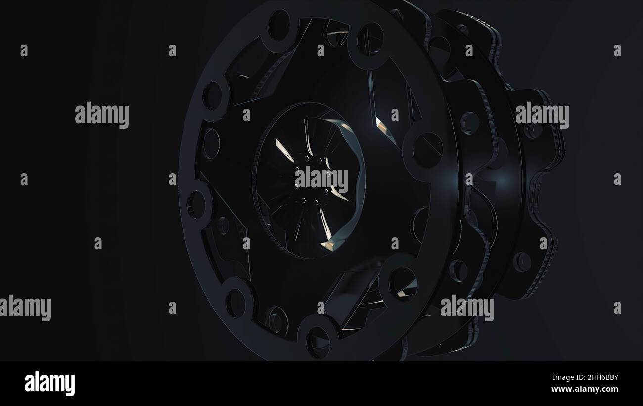 Abstract round animation, hi-tech stylization with circles. Futuristic ...