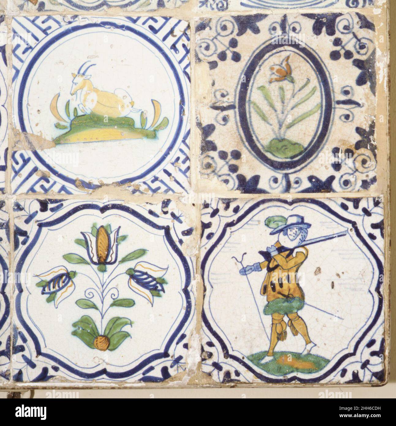 Tile ca. 1640–60 Dutch. Tile 196277 Stock Photo - Alamy