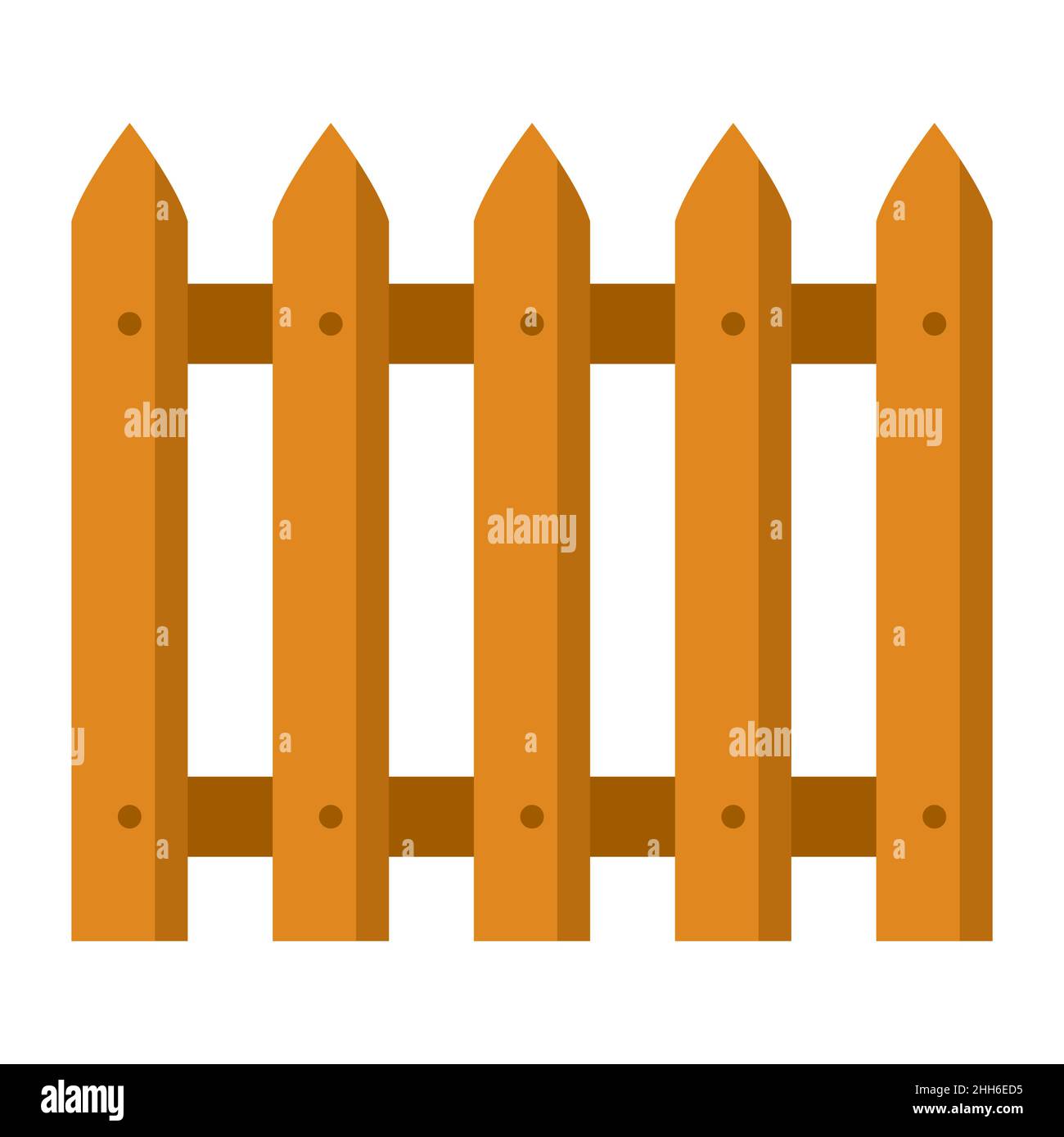 Section of picket fence Stock Vector Images - Alamy